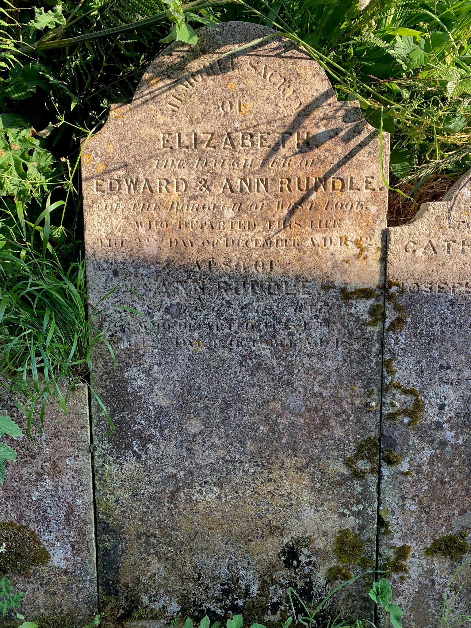 Ann Rundle 1857 – Talland Church Headstones