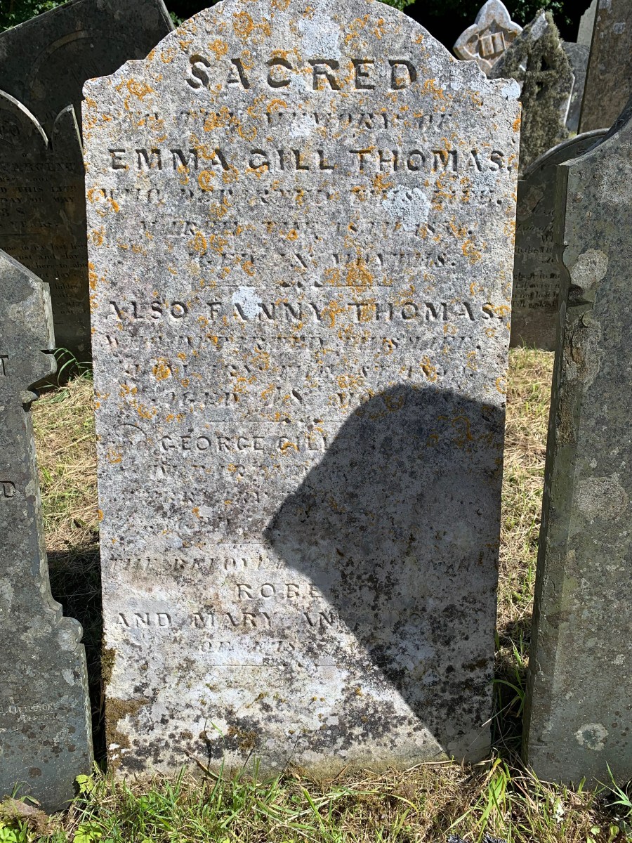 Emma Gill Thomas 1850-1851 – Talland Church Headstones