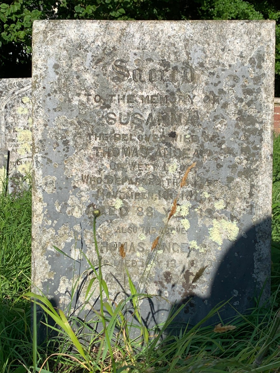 Susanna Angear 1785-1873 – Talland Church Headstones